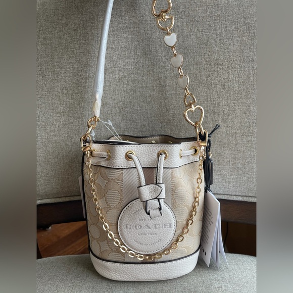 Coach | Bags | Nwtcoach Mini Dempsey Bucket Bag In Signature Jacquard With Stripec8322vday ...
